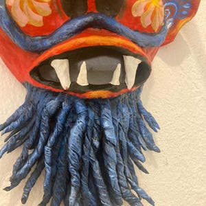Large Paper Mache Mask - Wall Decoration - Etsy