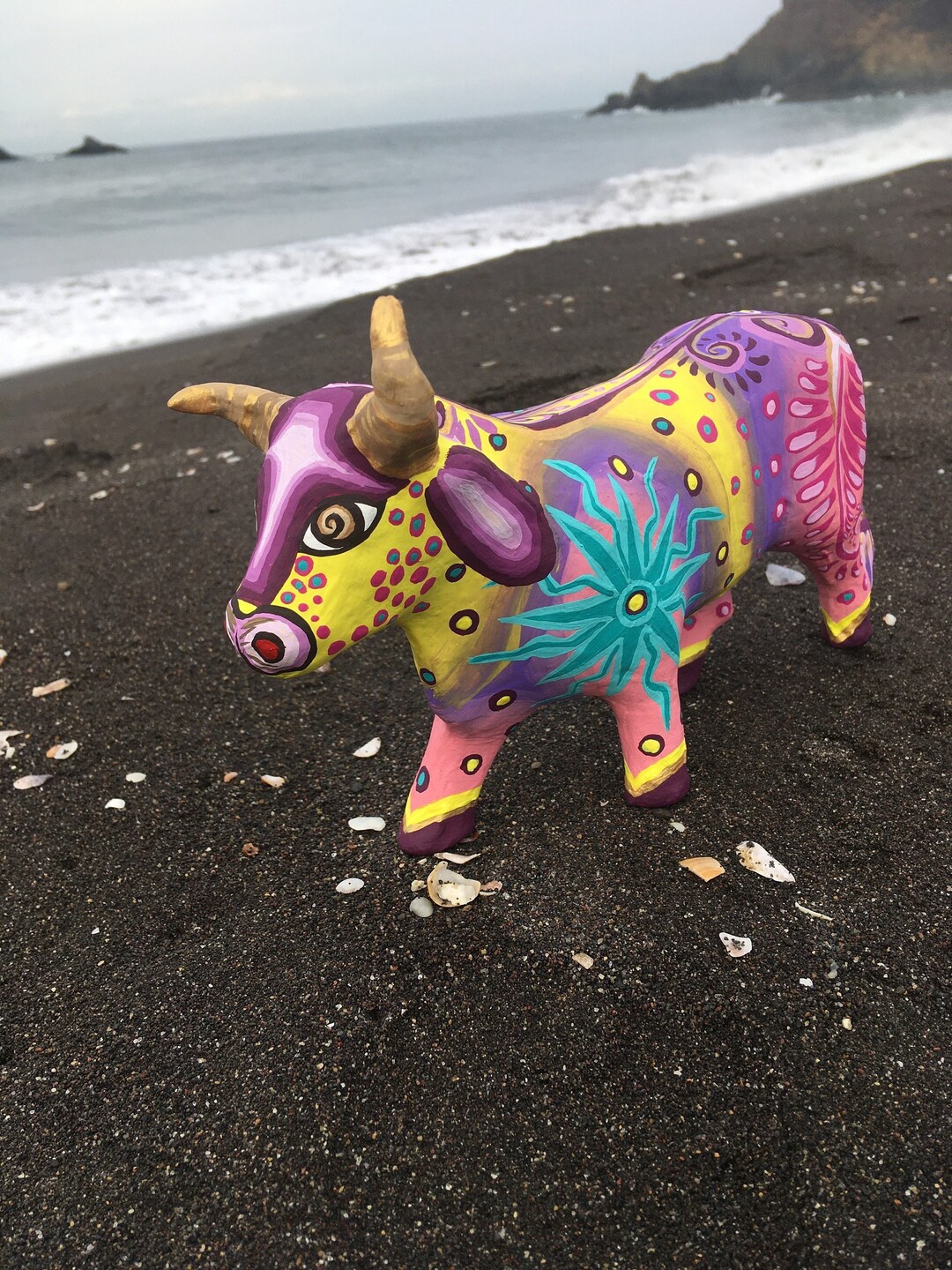 Paper Mache Alebrije Bull, Mexican Home Decor, Mexican Folk Art ...