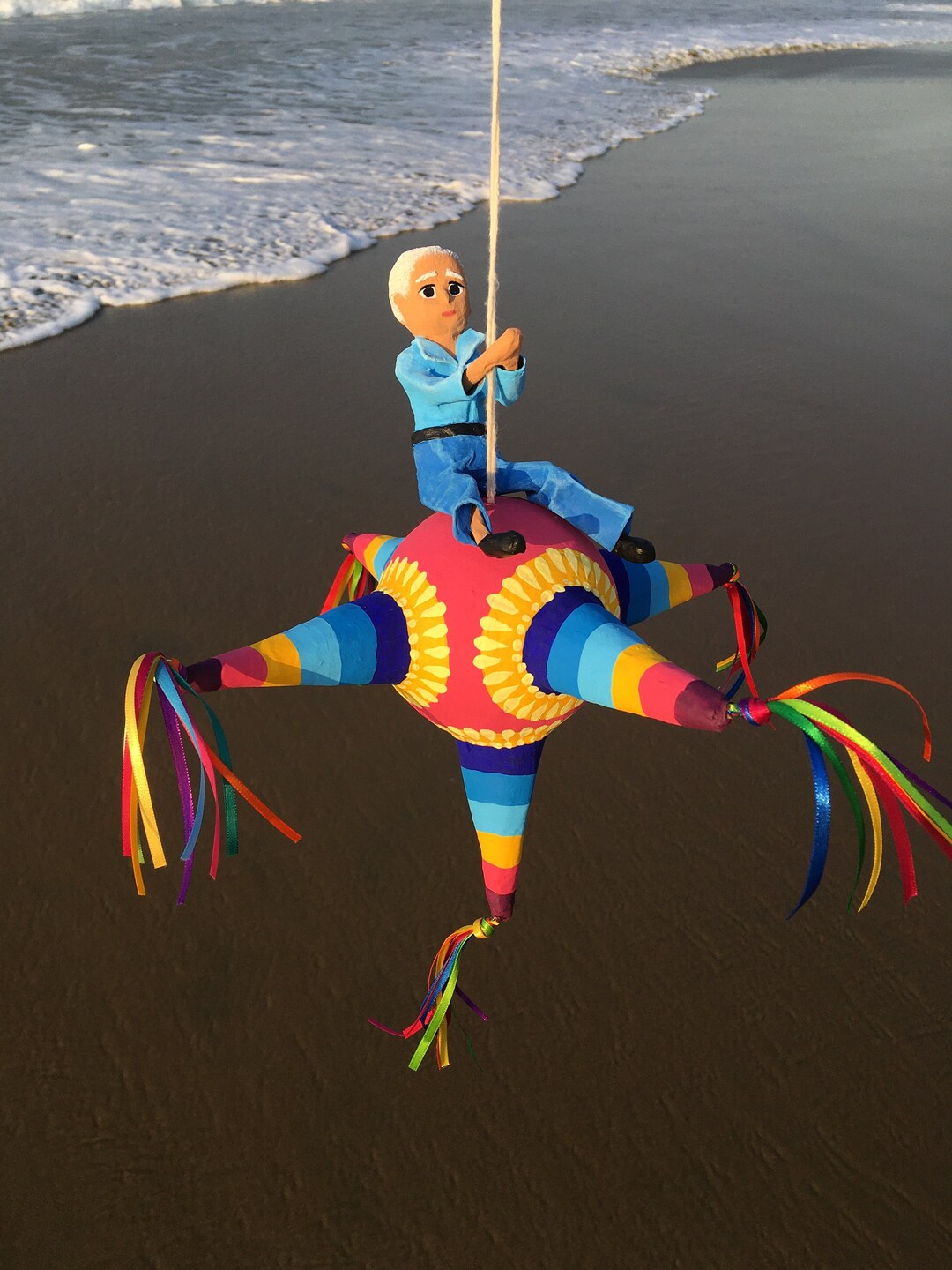 Personalized Paper Mache Sculpture Mounted on a Mexican Piñata ...