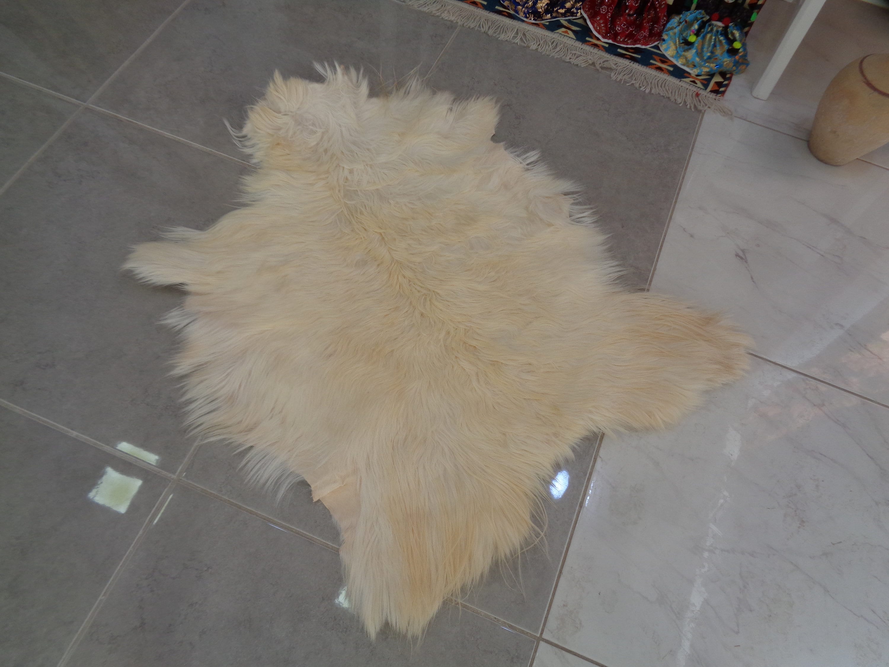 Goat Skin Hide, Cream Sofa Cover Rug, Goatskin for Upholstery ,off ...