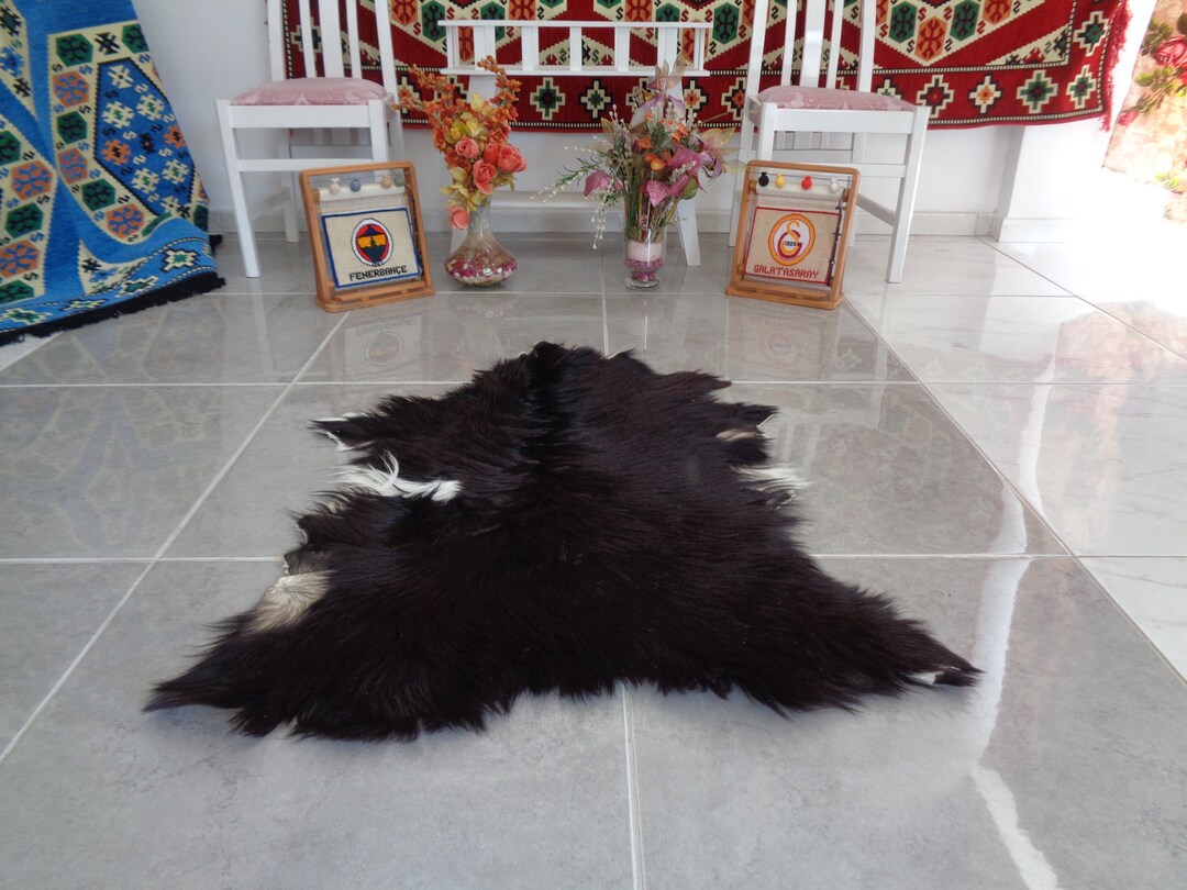 Goatskin Rug,unique Bench Cover,natural Bed for Dogs,farm House Decor ...