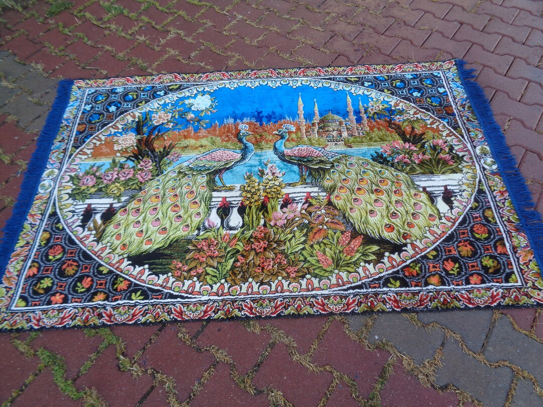 5.9x3.9 Ft Tapestry Depicting Peacocks in the Palace Vintage Wall ...