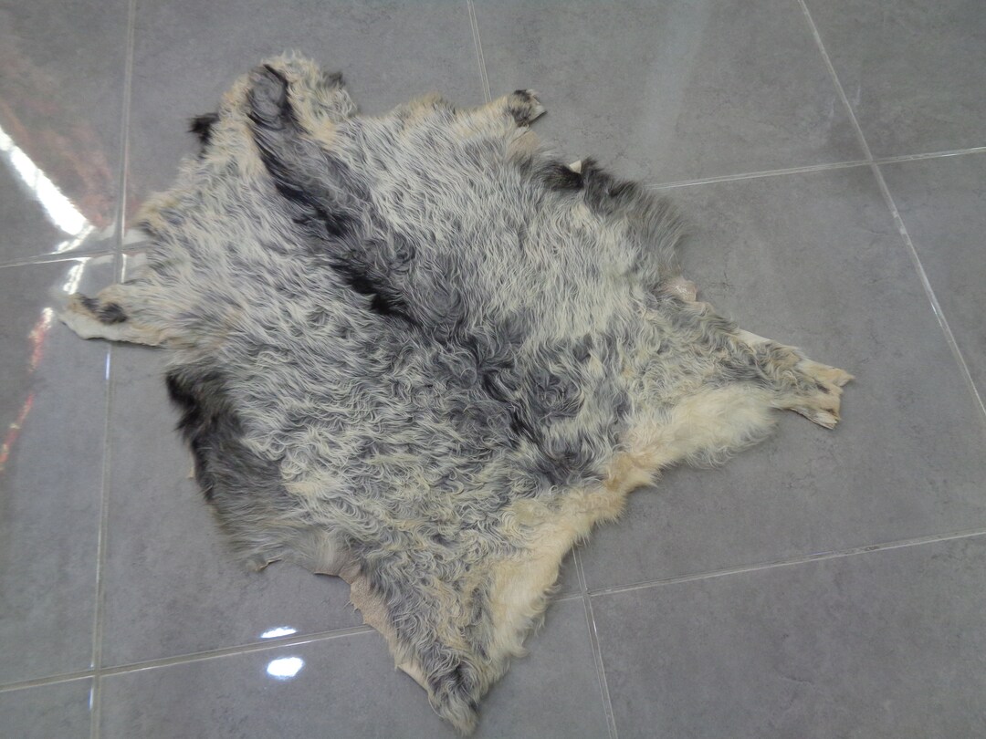 Gray Angora Goatskin Rug, Soft Touch Goat Rug for Upholstery, Wall ...