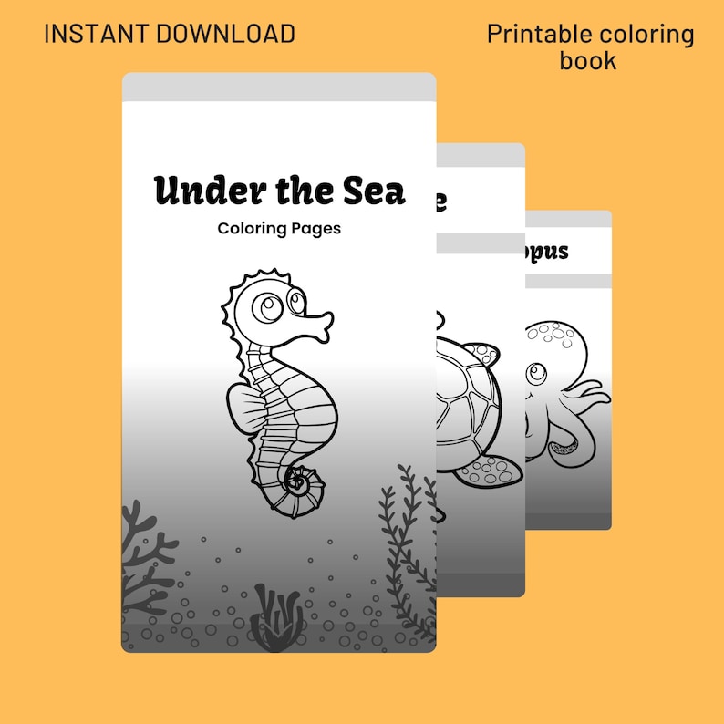 Printable Coloring Pages Under the Sea for Toddlers | Kids Coloring ...