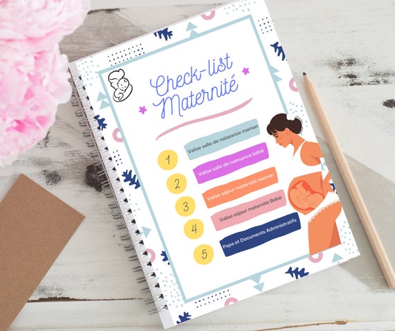 Check list valise maternité pour maman et bébé. PDF Imprimable - Etsy ...