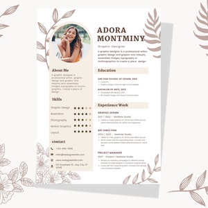 White and Beige Resume Templates, Resume Templates for Job Seekers ...
