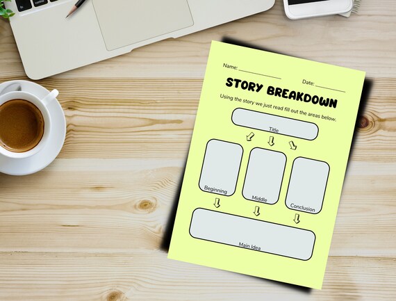 Story Breakdown Worksheet Activity Pages for Children - Etsy