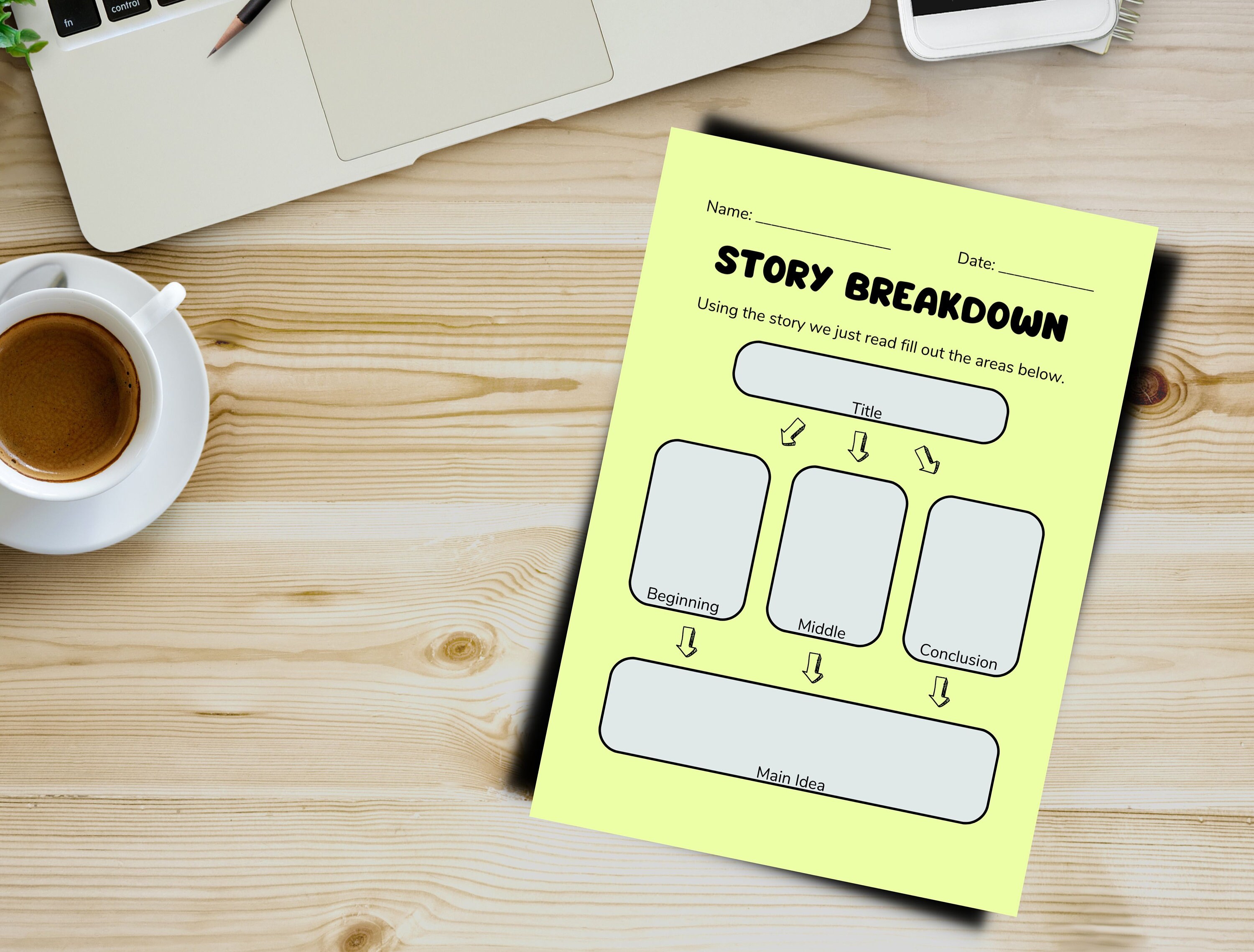 Story Breakdown Worksheet, Activity Pages for Children, Activity ...