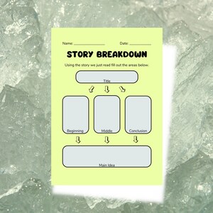 Story Breakdown Worksheet, Activity Pages for Children, Activity ...