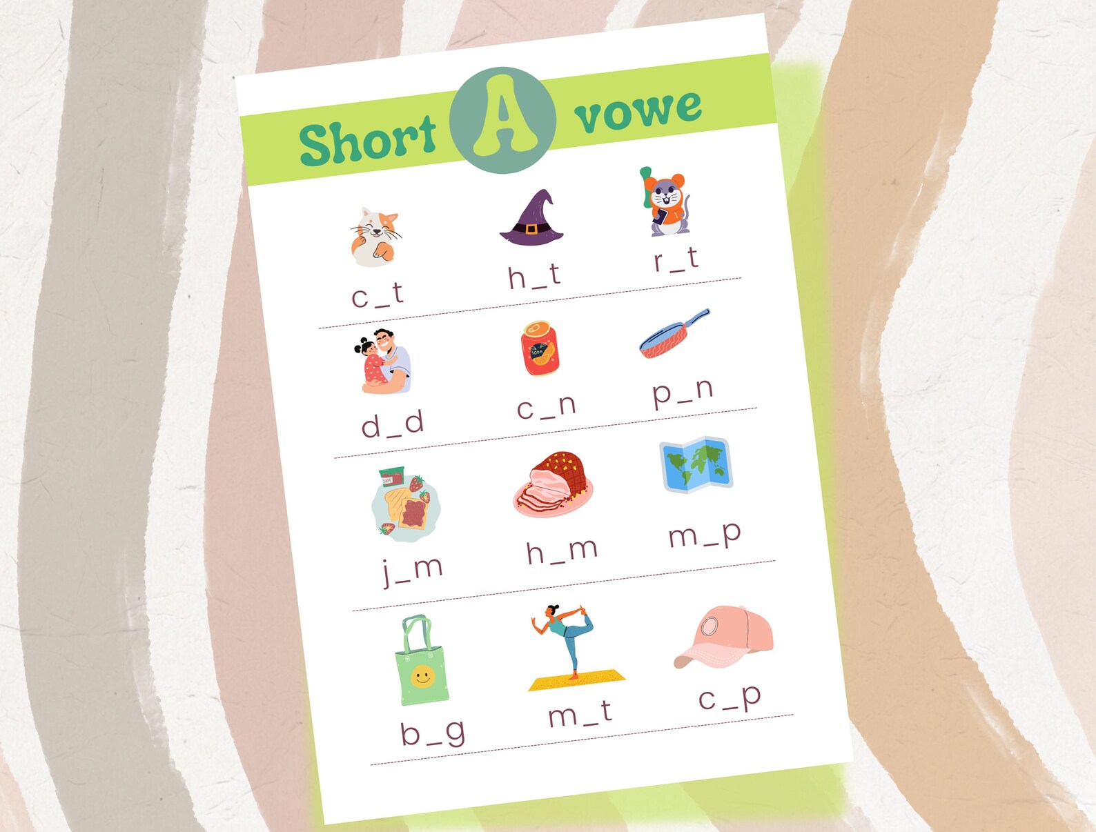 Minimal English Worksheet Activity Pages for Children - Etsy