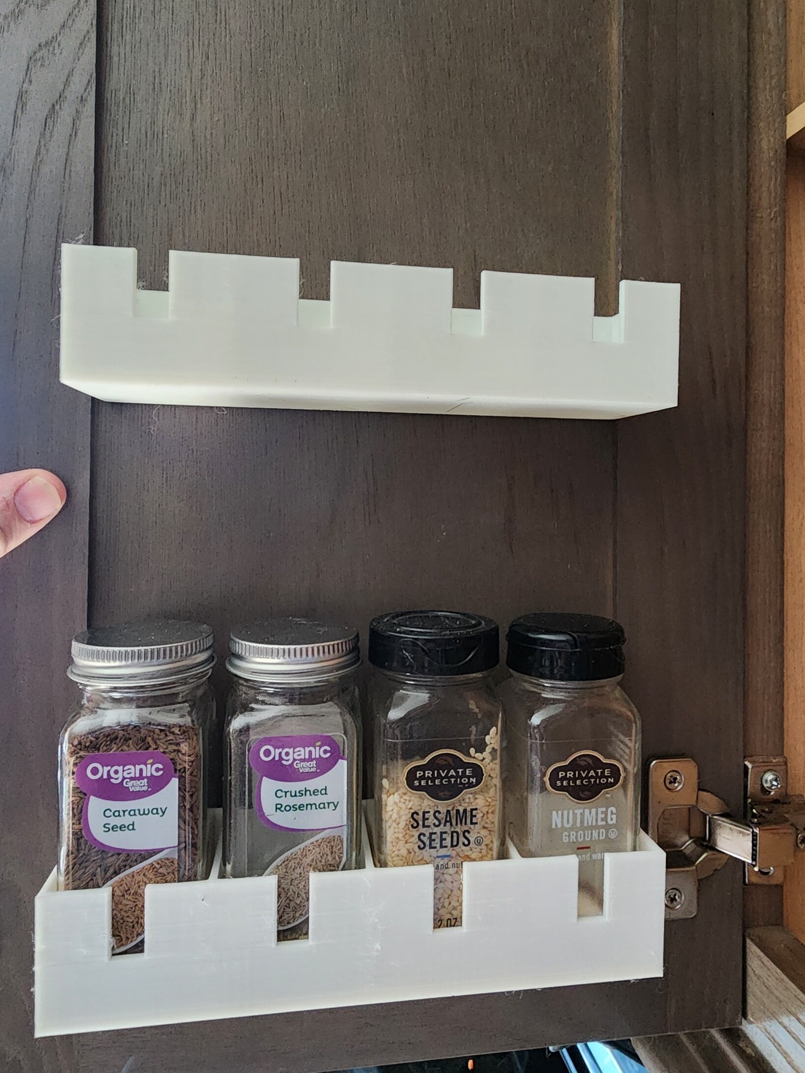Wall Mounted Spice Organizer Racks for Square or Round Spice Jars - Etsy