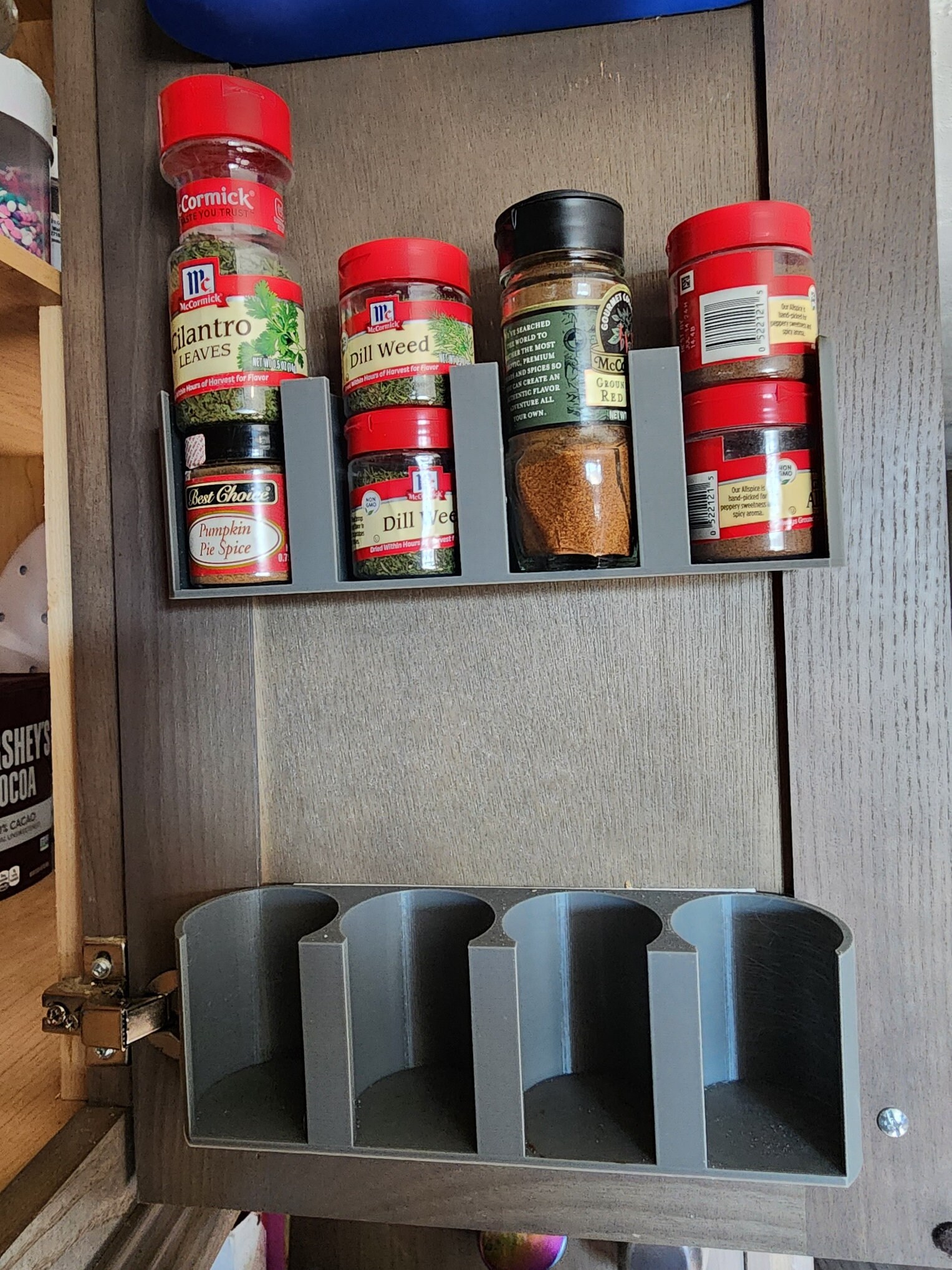 Wall Mounted Spice Organizer Racks for Square or Round Spice Jars - Etsy