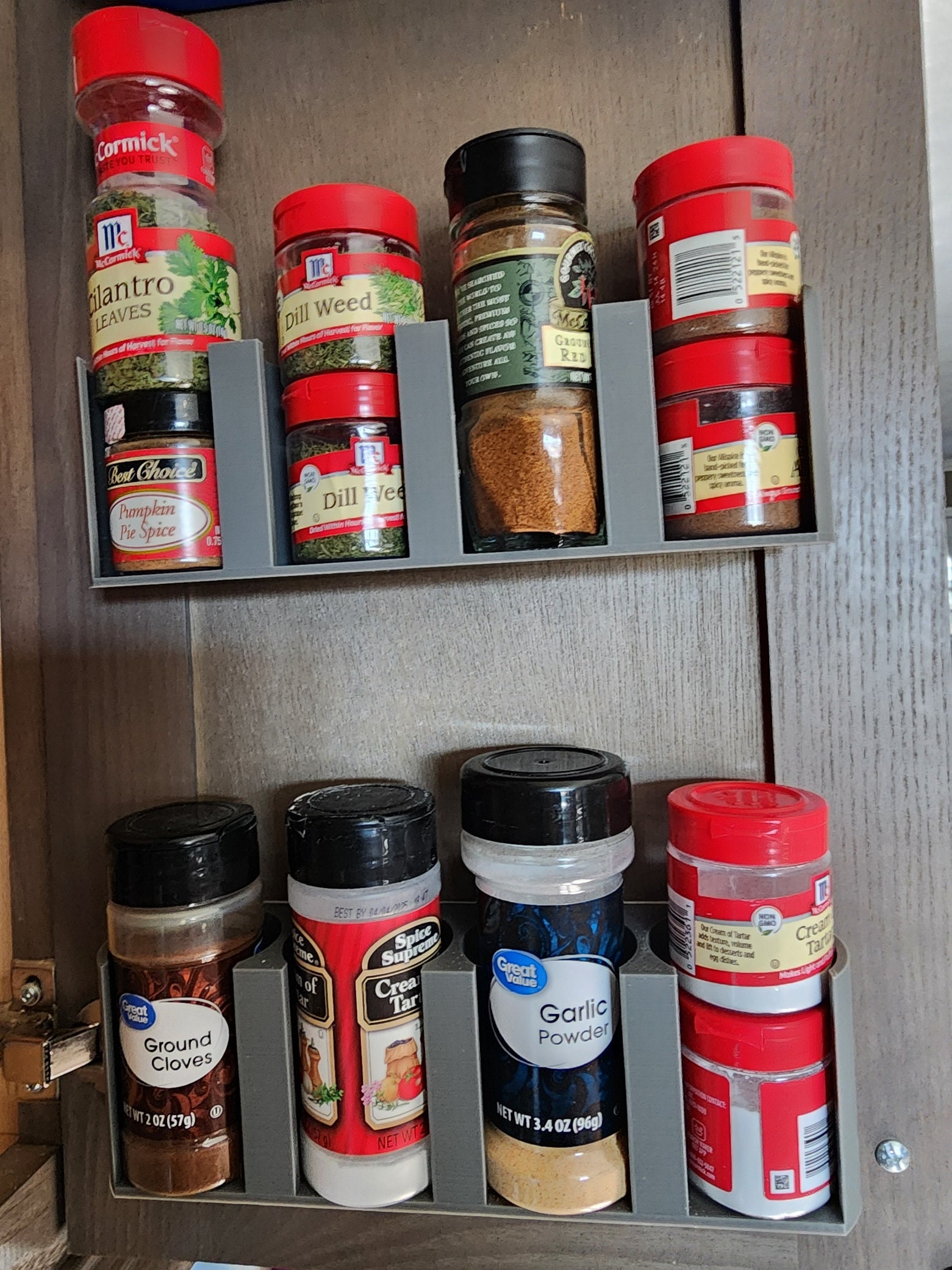 Wall Mounted Spice Organizer Racks for Square or Round Spice Jars - Etsy