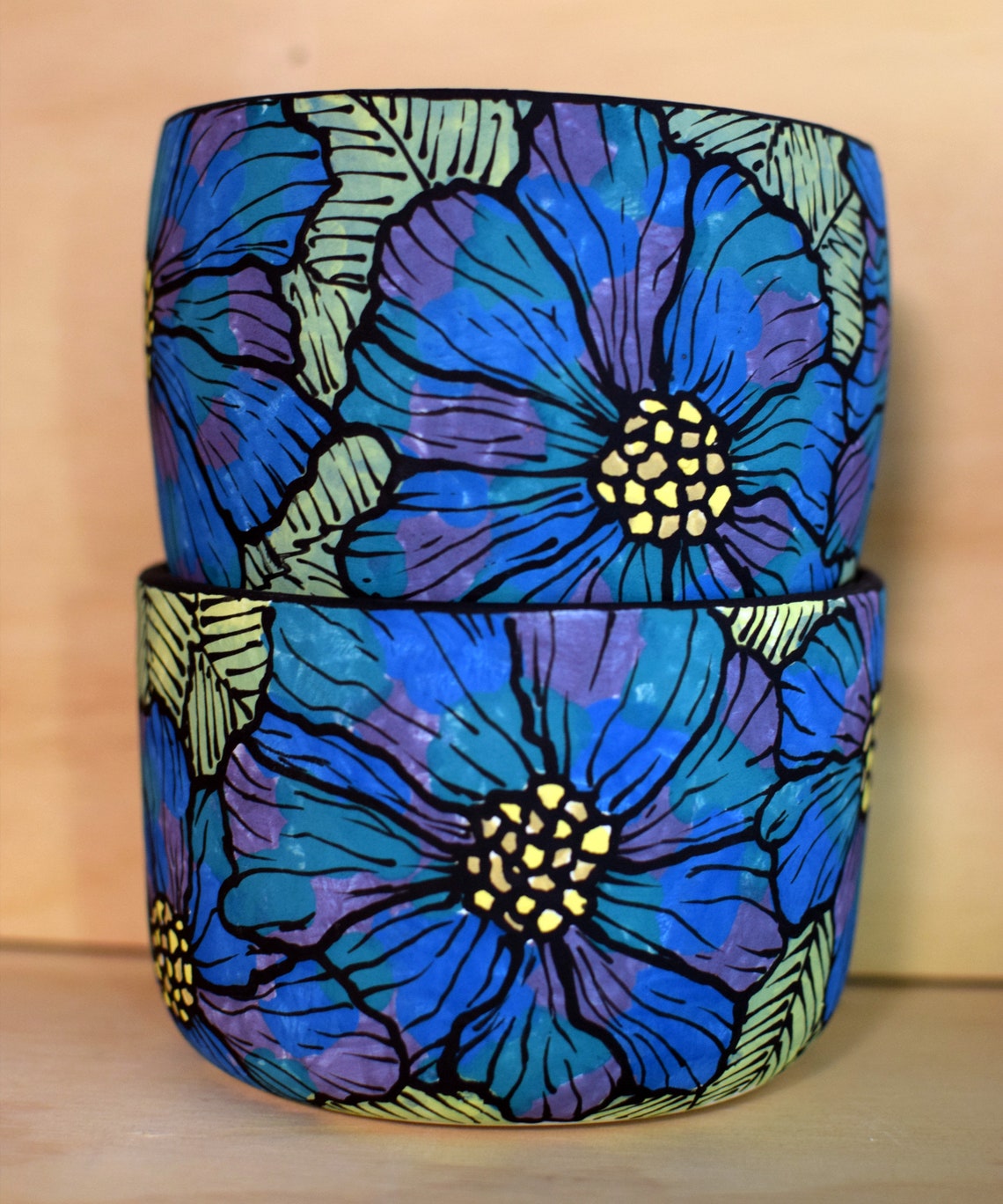 Hand Painted Pots - Etsy