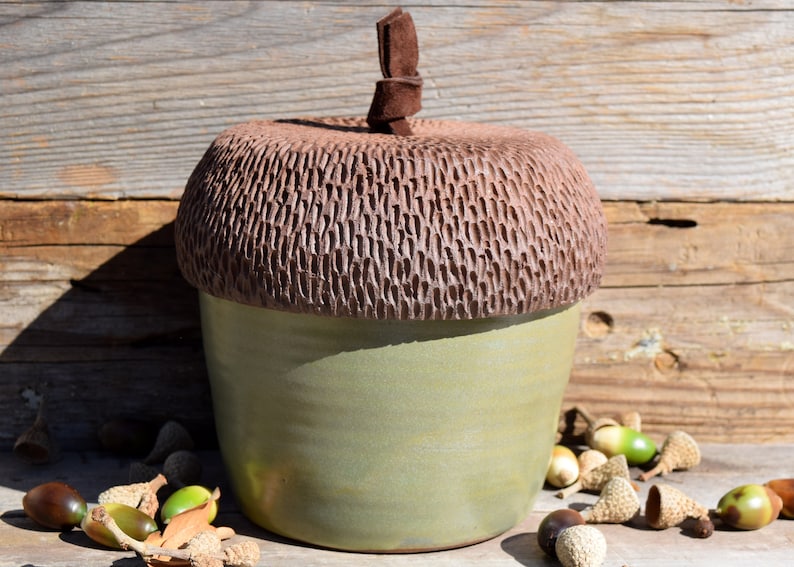 Acorn Jars With Hand Carved Lids - Etsy