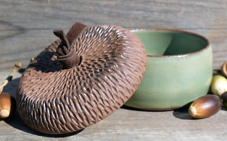 Acorn Jars With Hand Carved Lids - Etsy