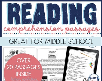 Reading Comprehension Middle School - Etsy