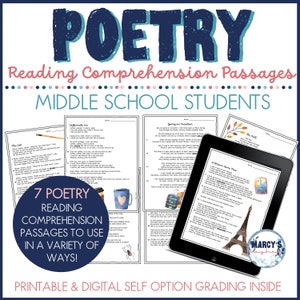 Poems for Middle Schoolers 6th 7th 8th Graders Poetry - Etsy