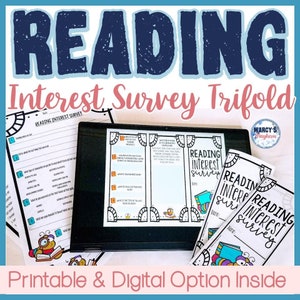 Reading Interest Inventory Elementary Survey- Back to School Worksheet ...