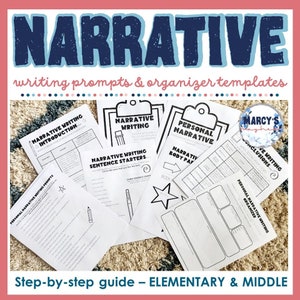 Personal Narrative Writing Prompts & Narrative Graphic Organizer 3rd ...