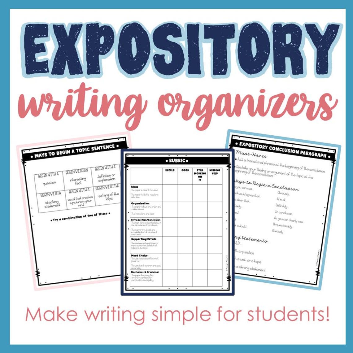 Expository Writing Graphic Organizers: Essay Prompts & Guides (PDF) - Etsy