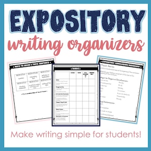 Expository Writing Graphic Organizers: Essay Prompts & Guides (PDF) - Etsy