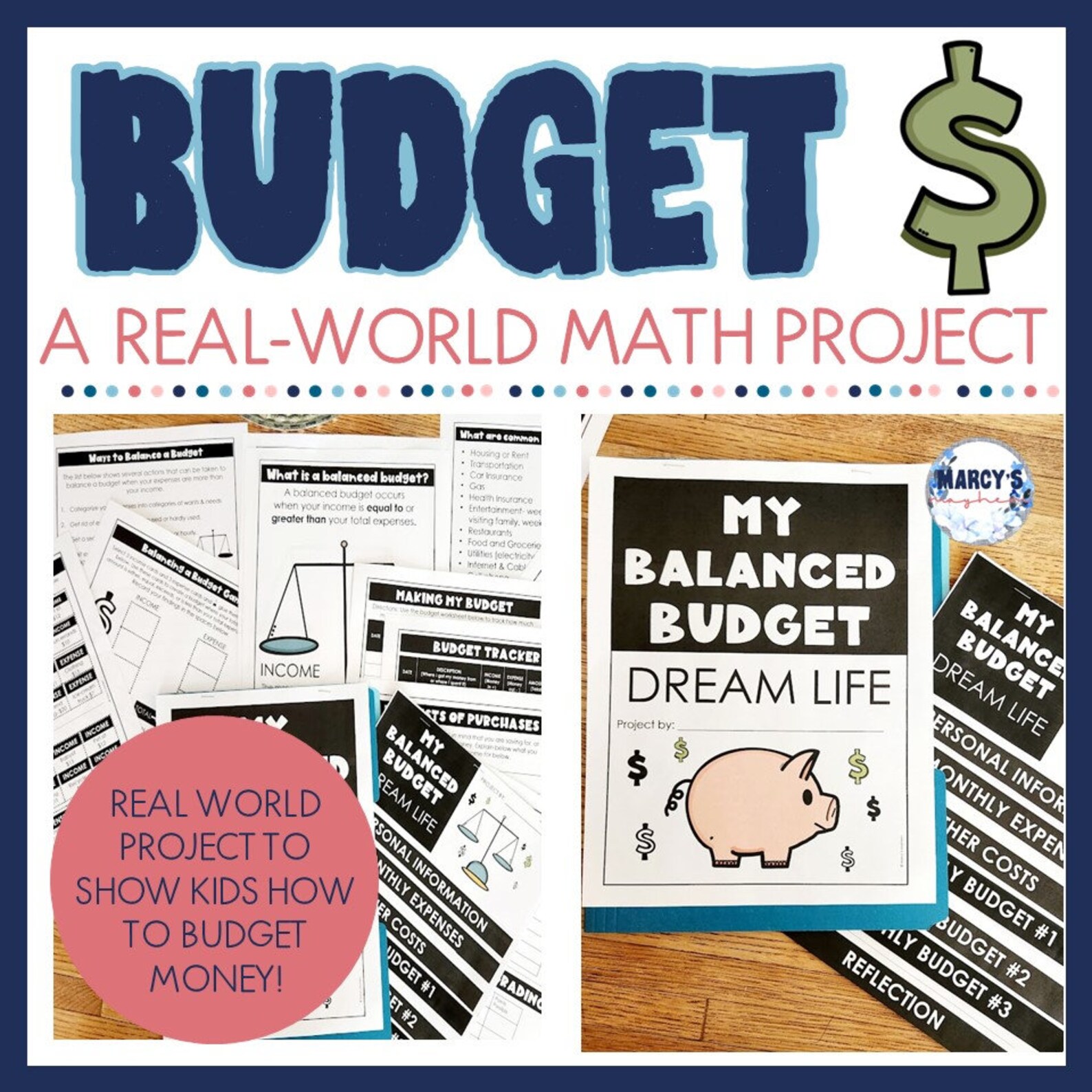 Real World Math Project, Budgeting Worksheet & Activity for 5th, 6th ...