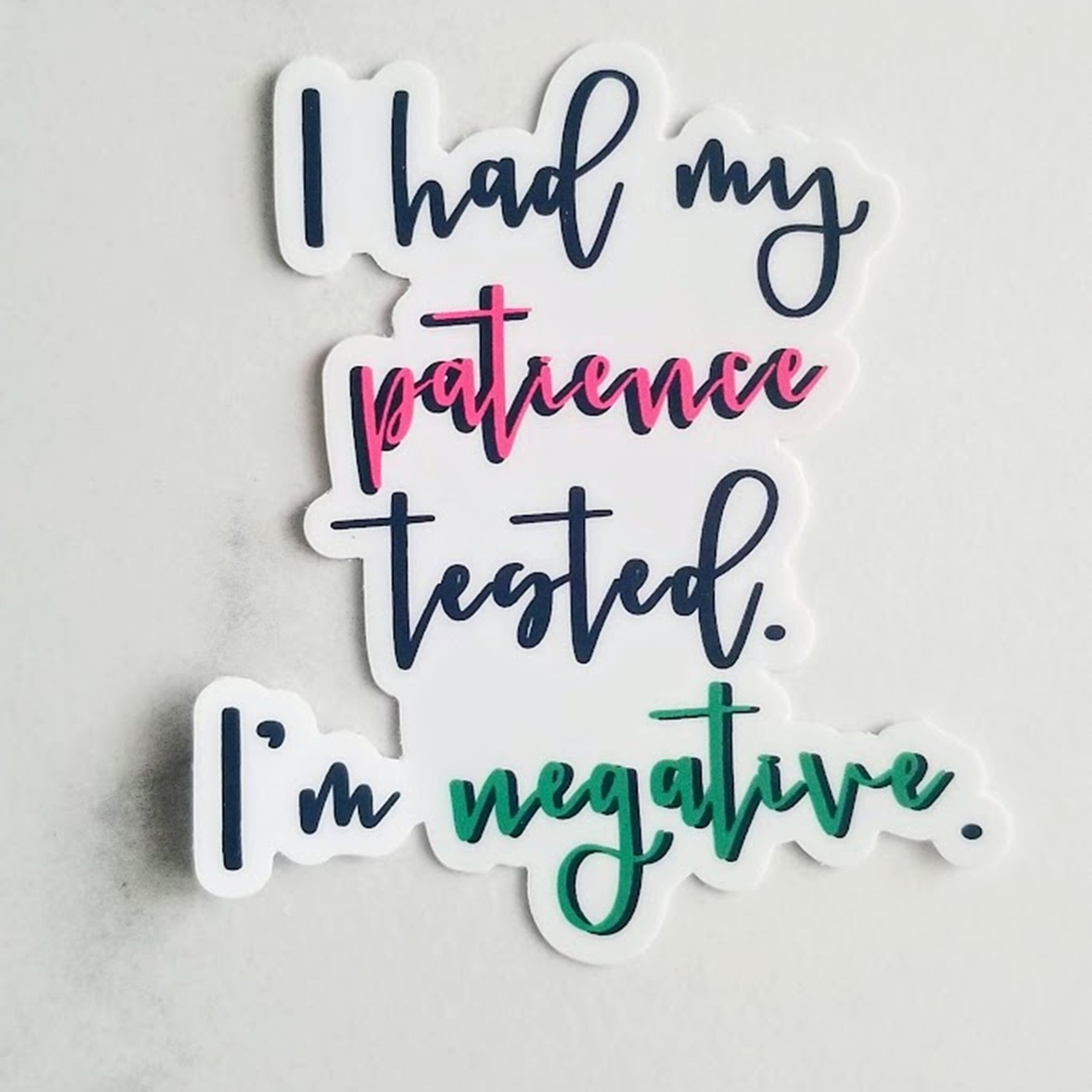 Funny Adult Sticker Zero Patience No Patience Sarcastic Quotes Sticker ...