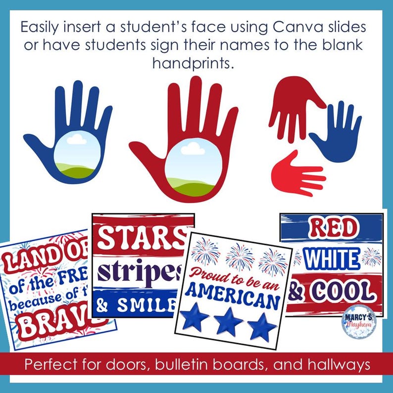 4th of July Bulletin Board Decor Kits and Letters Patriotic ...