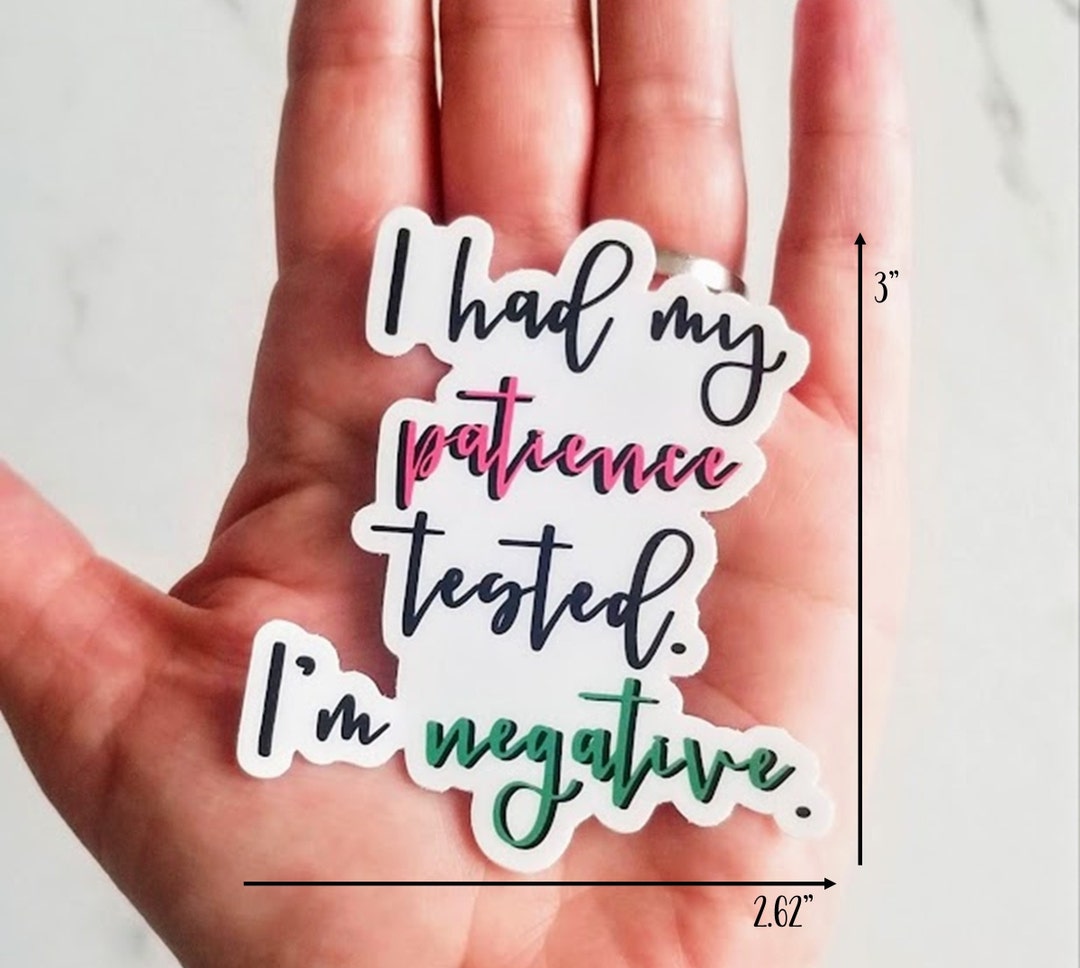 Funny Adult Sticker Zero Patience No Patience Sarcastic Quotes Sticker ...