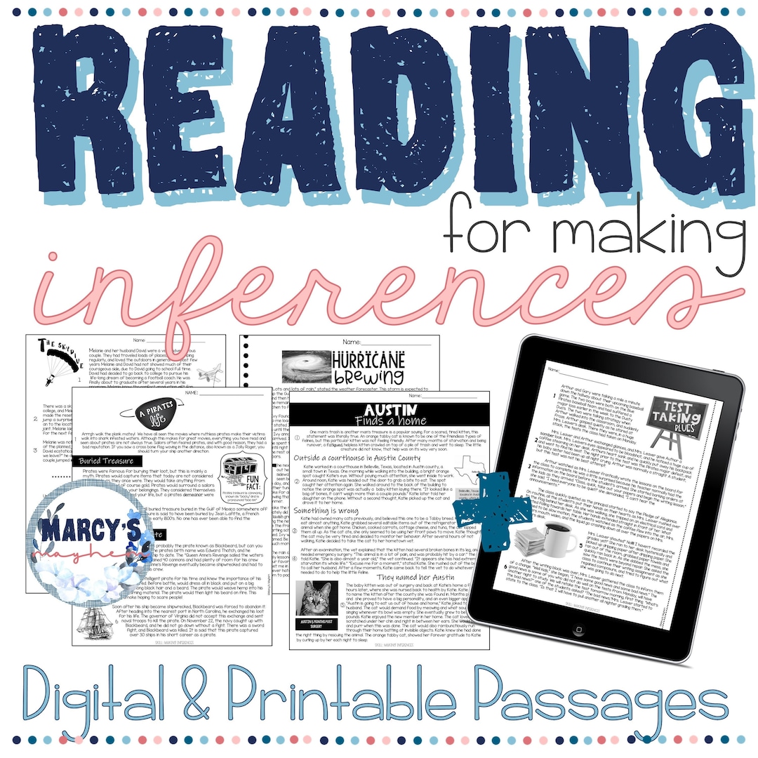 Making Inferences Worksheets 4th, 5th Grade Reading Comprehension ...