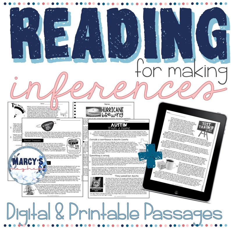 Making Inferences Worksheets 4th, 5th Grade Reading Comprehension ...