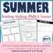Fun Summer School Activities 4th 5th Grade Summer Review Packet Math ...