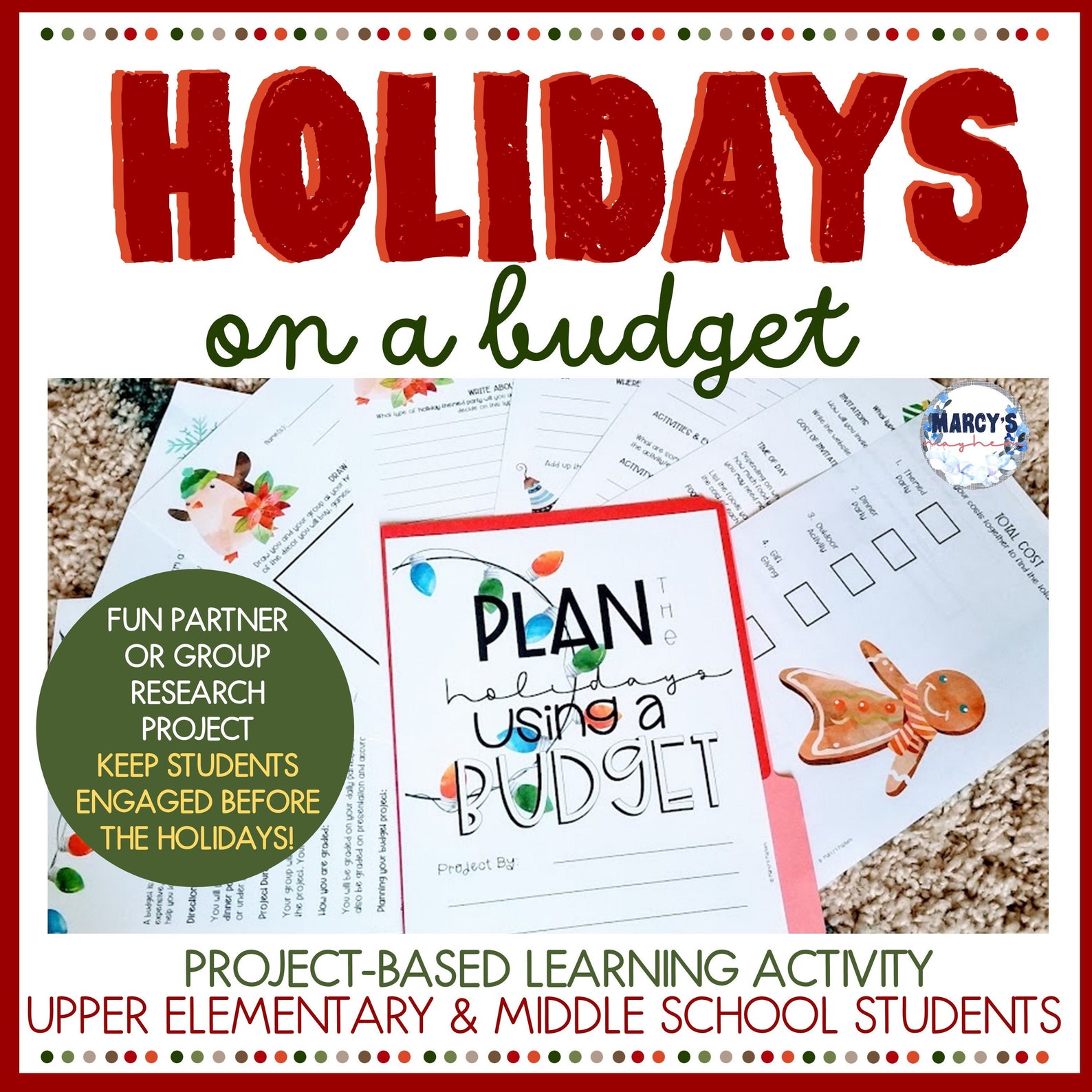Christmas Winter Project Budgeting Money 4th5th Holiday - Etsy