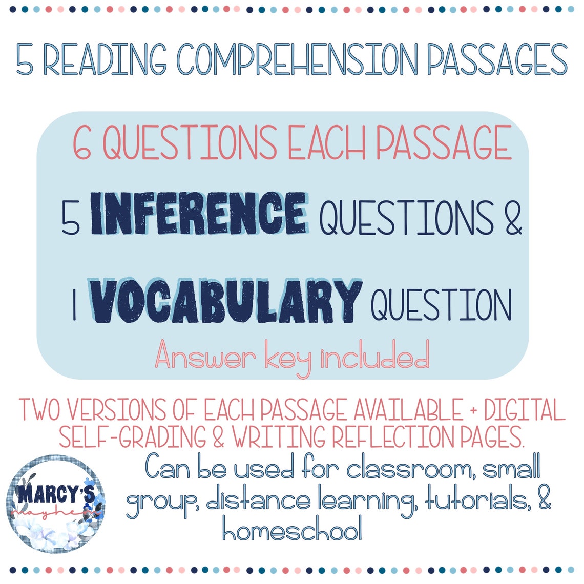Making Inferences Worksheets 4th, 5th Grade Reading Comprehension ...