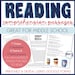Middle School Reading Comprehension Passage Worksheets 6th, 7th, 8th ...