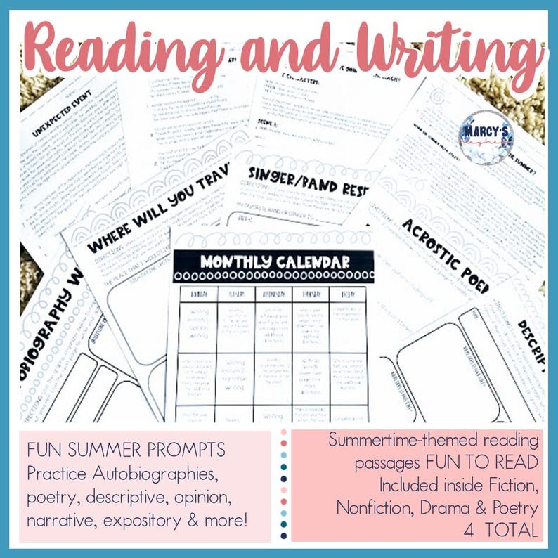 Fun Summer School Activities 4th 5th Grade Summer Review Packet Math ...