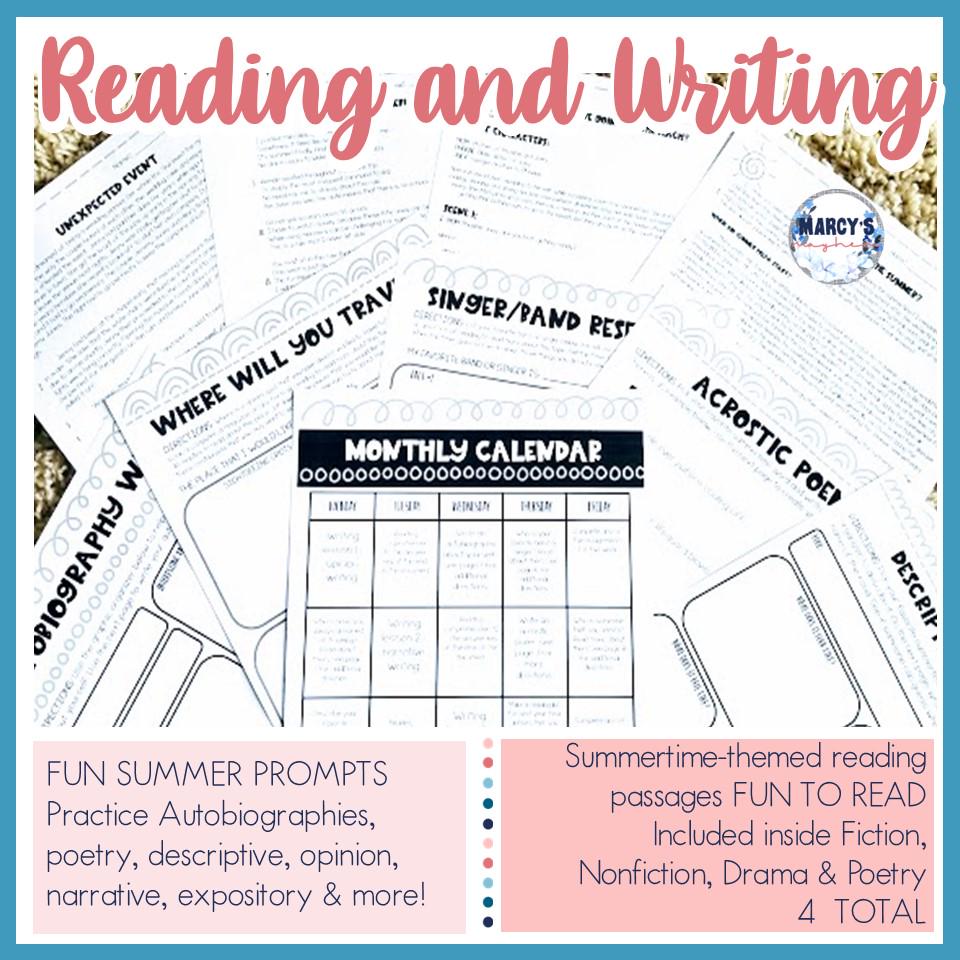 Fun Summer School Activities 4th 5th Grade Summer Review Packet Math ...