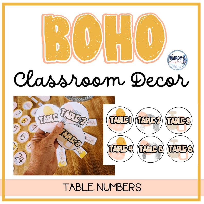 Boho Rainbow Classroom Calendar Decor - Yearly Calendar & Passes, Cute ...