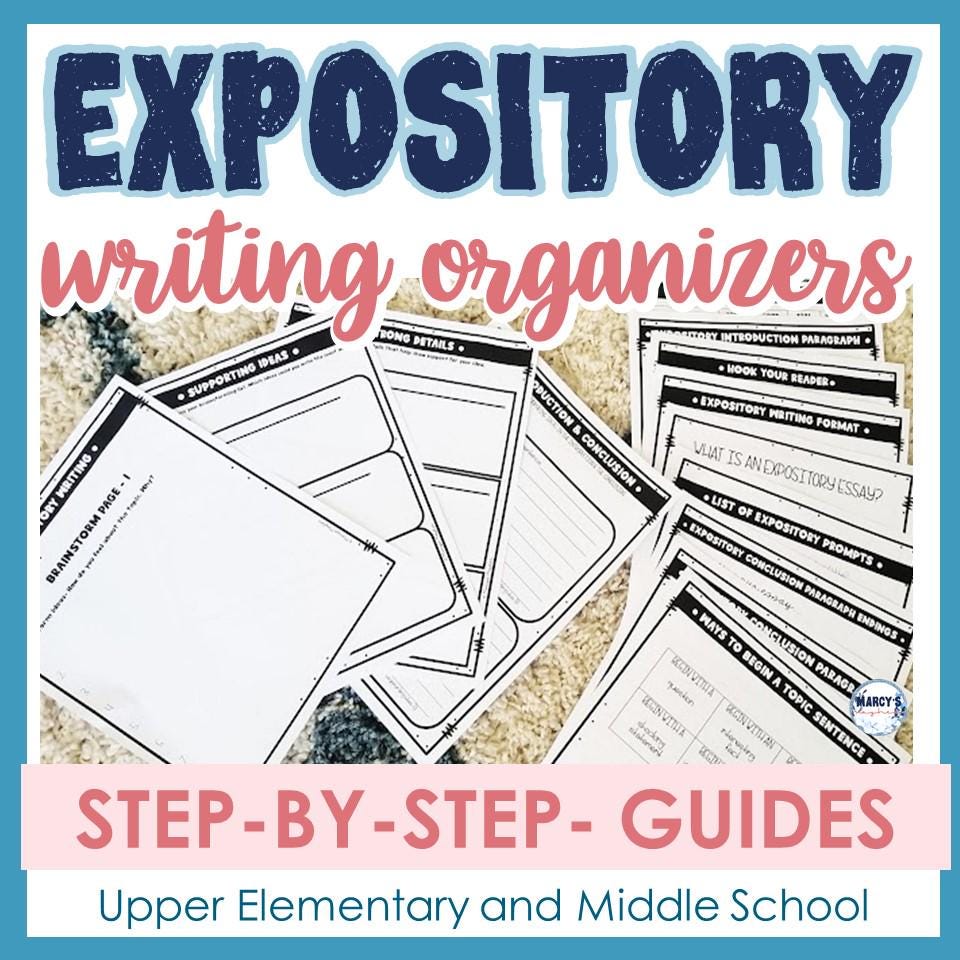 Expository Writing Graphic Organizers Step By-step Informative Writing ...