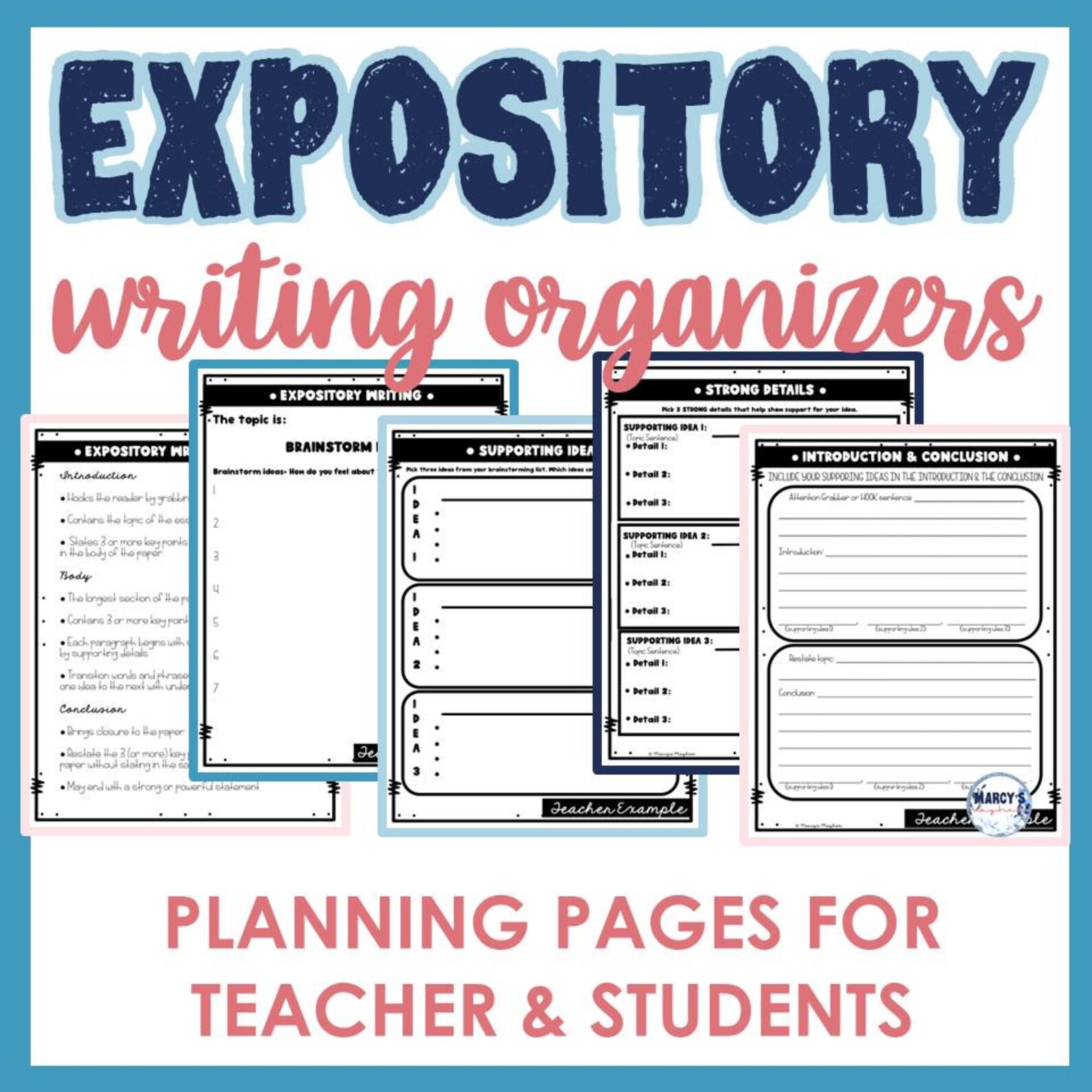 Expository Writing Graphic Organizers Step By-step Informative Writing ...
