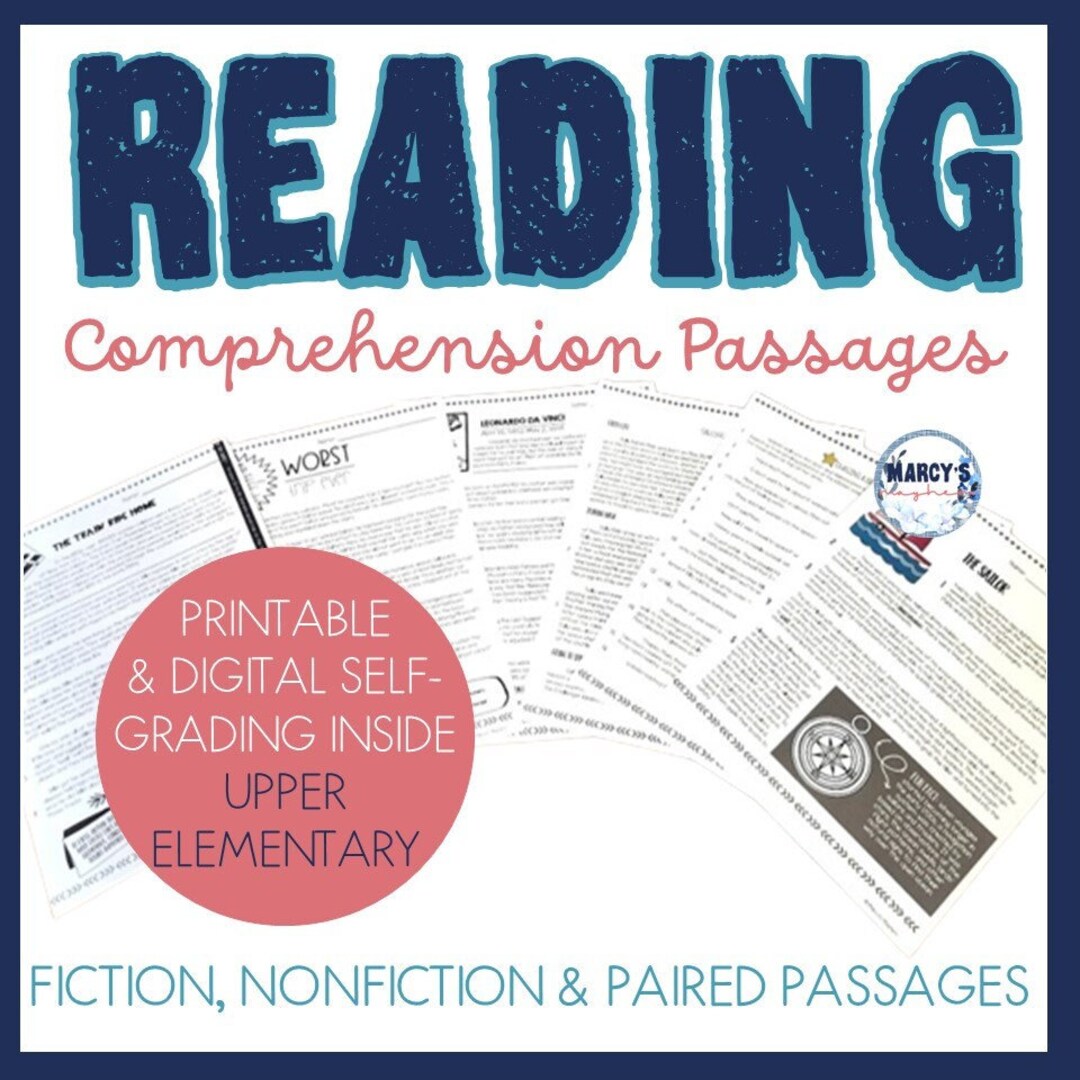 Reading Comprehension Worksheets: 4th & 5th Grade Homeschool Printables ...
