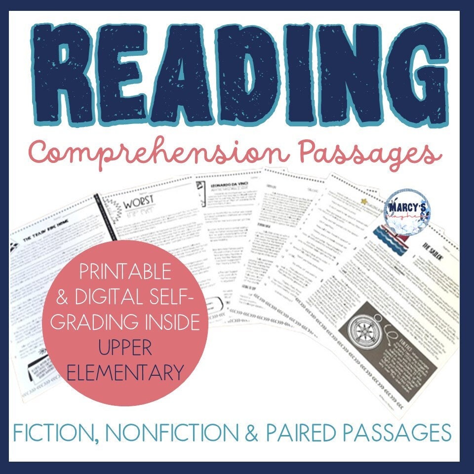 Reading Comprehension Worksheets: 4th & 5th Grade Homeschool Printables ...