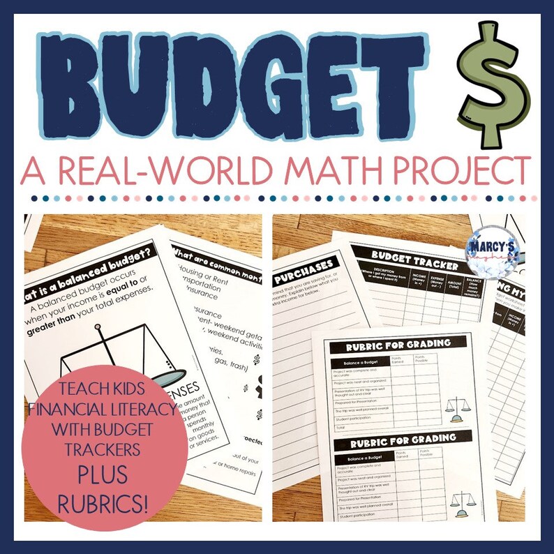 Real World Math Project, Budgeting Worksheet & Activity for 5th, 6th ...