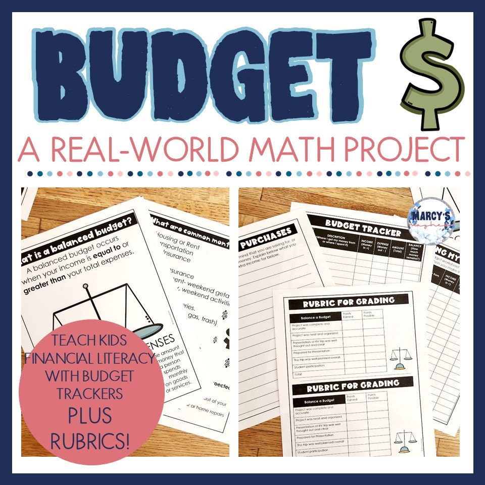Real World Math Project, Budgeting Worksheet & Activity for 5th, 6th ...