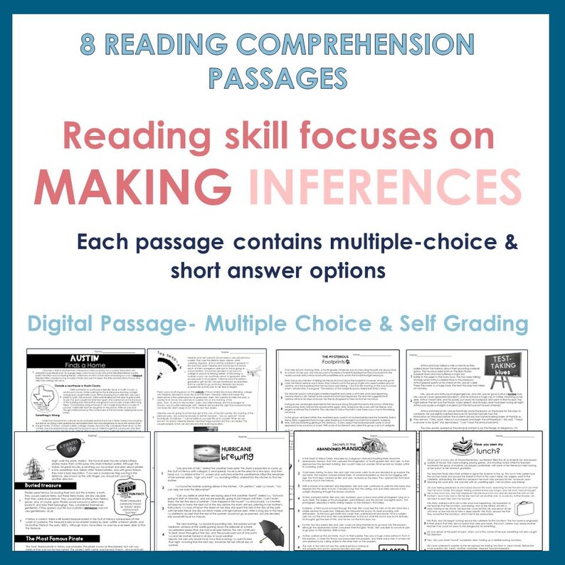 Making Inferences Worksheets 4th 5th Gradereading Comprehension ...