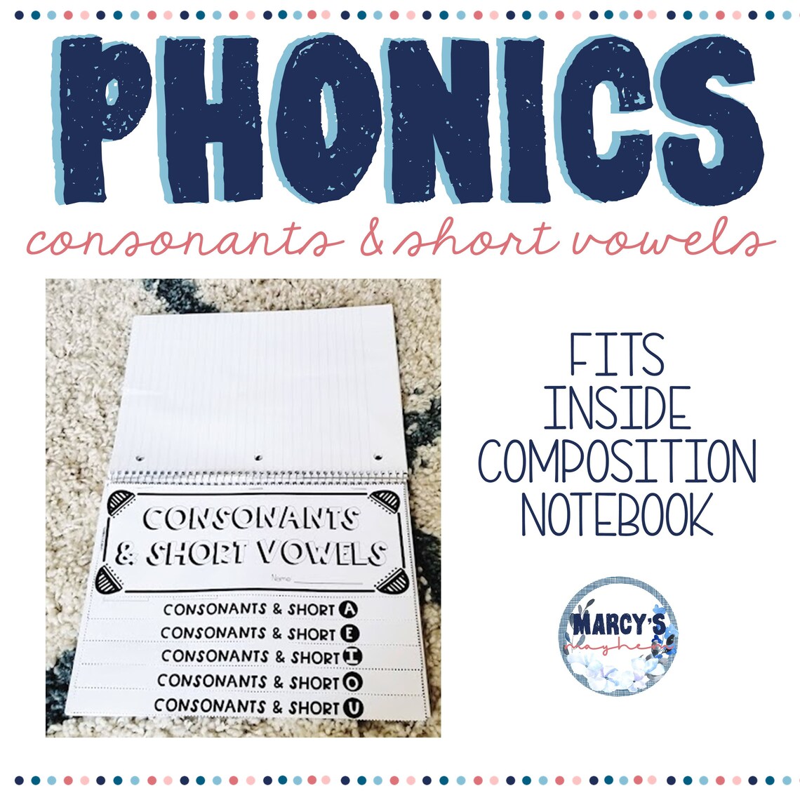 No Prep PHONICS Worksheet Booklet, Consonants & Short Vowel Sounds ...