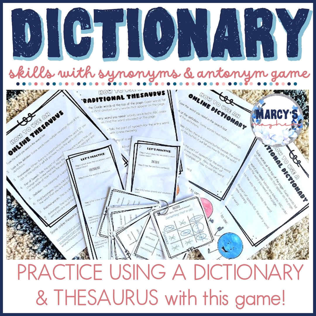 Dictionary Thesaurus Skills Extension Activity, Gifted & Talented ...