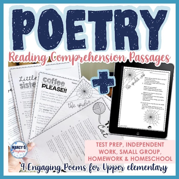 4th Grade Poetry Comprehension Worksheets