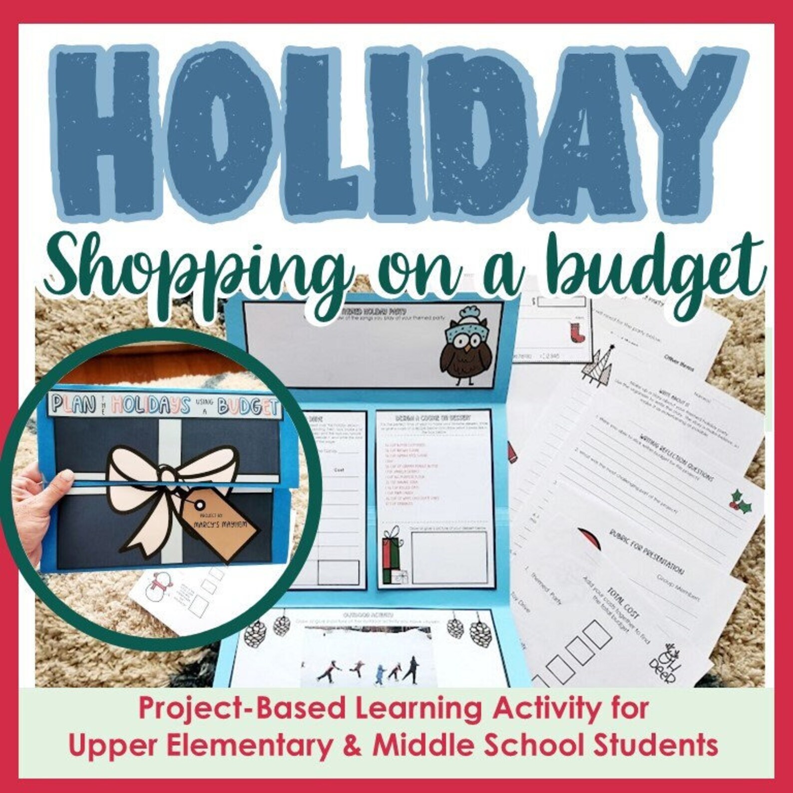 Christmas Winter Project Budgeting Money 4th 5th 6th 7th Grade ...